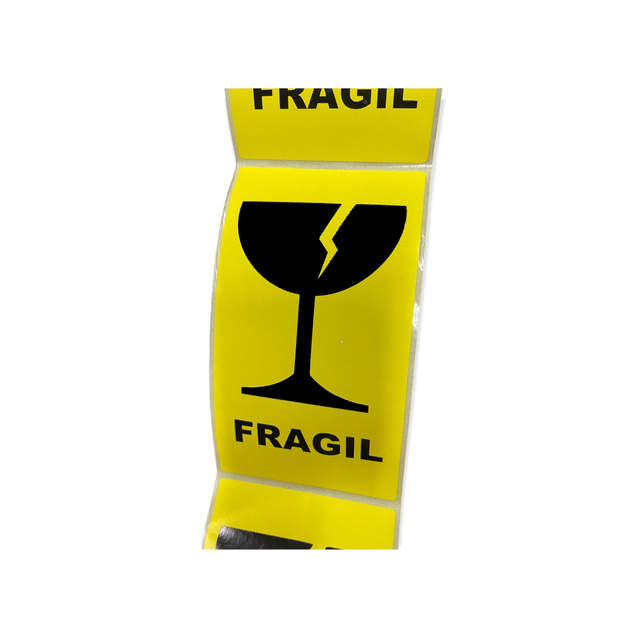 Rollo 200 Etiquetas Autoadhesivas Fragil Copa 85x152 Mm