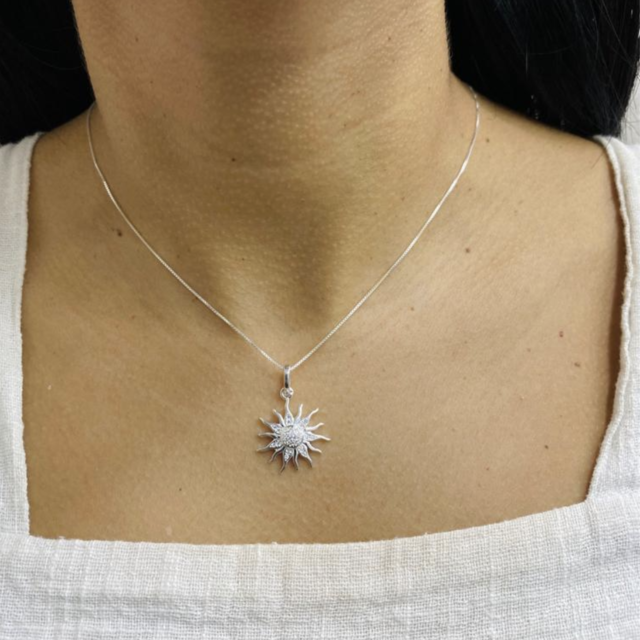 Conjunto Sol Plata 925 y Zircon