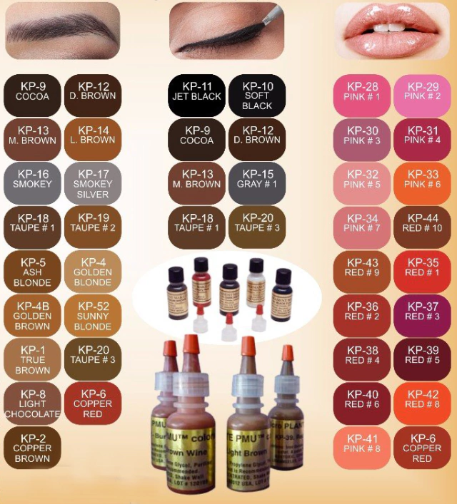KP: PIGMENTOS PARA MICROBLADING Y MICROPIGMENTACIÓN. (colores ...