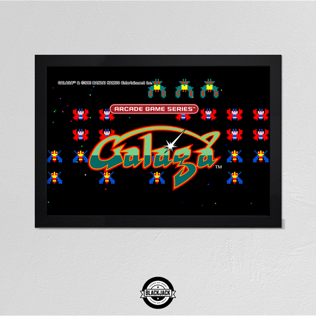 Cuadro Galaga Poster Arcade Gamer 20x30 Mad