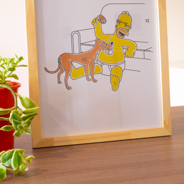 Simpsons Homero Sábado de Flojera 30x40 Mad
