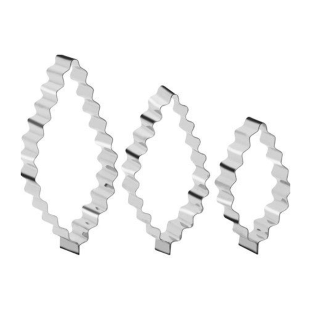 Cortador folha crespa - Kit com 3 peças