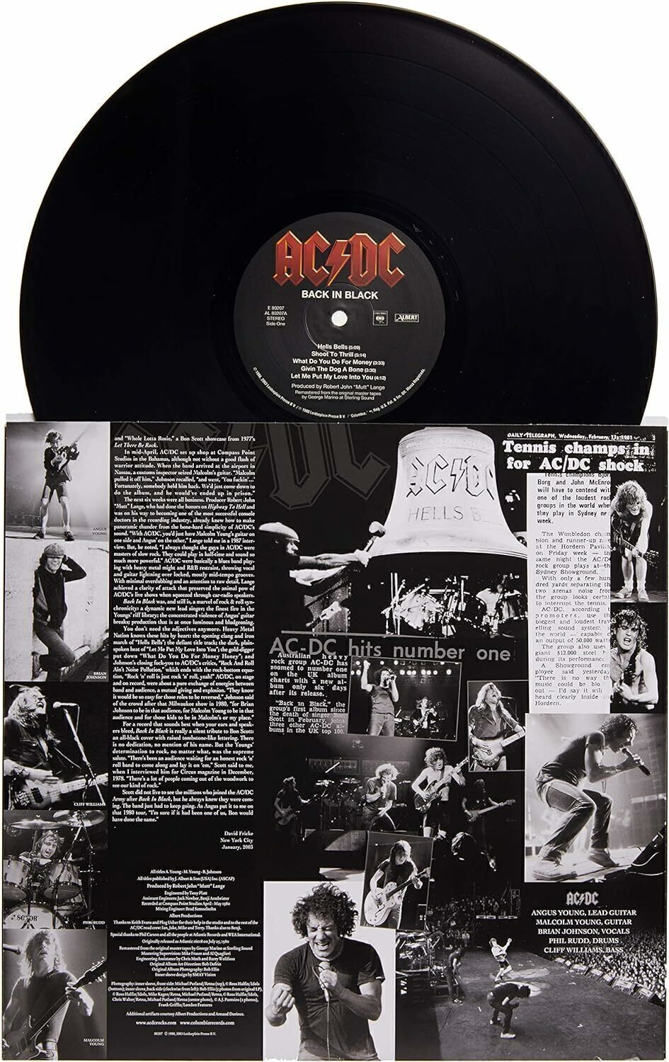 AC/DC LP BACK IN BLACK VINIL BLACK 2003 US