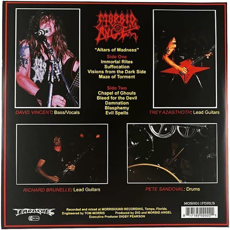 MORBID ANGEL LP ALTAR OF MADNESS VINIL BLACK 2023