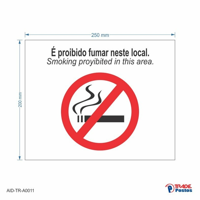 Adesivo Proibido Fumar / AID-TR-A0011