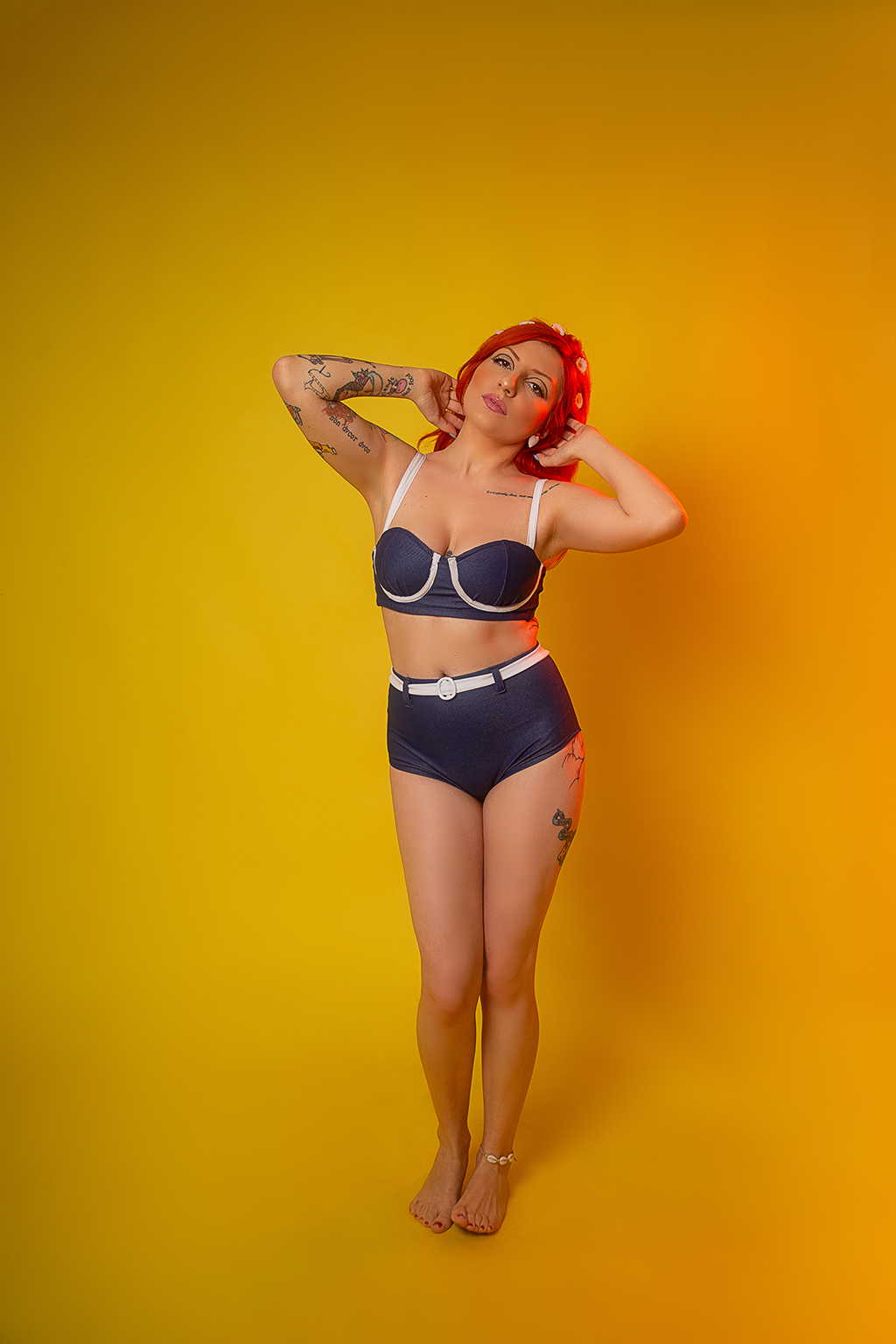 Biquini Jane Jeans Sob Medida - Rainbow Pin Up Store