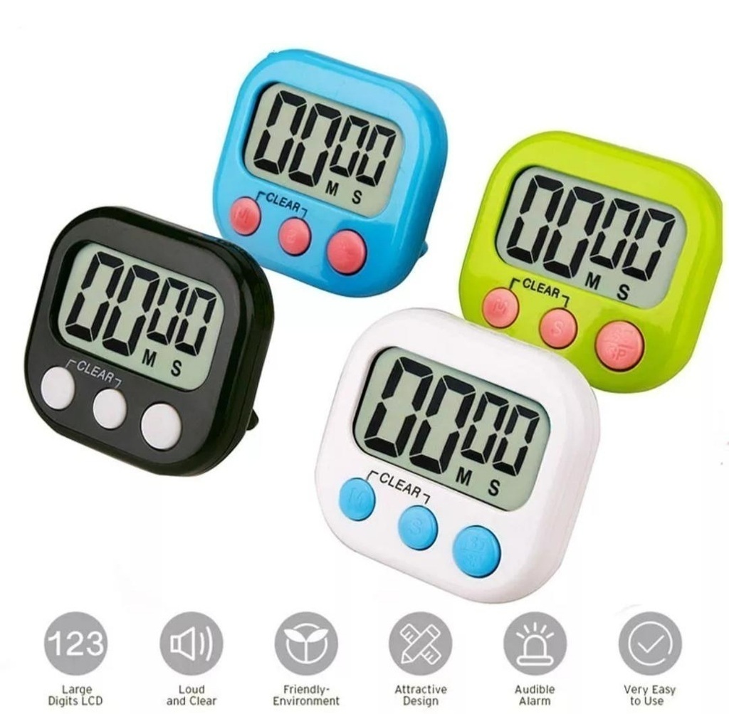 Reloj Timer Temporizador con Iman y Apoya Mesada
