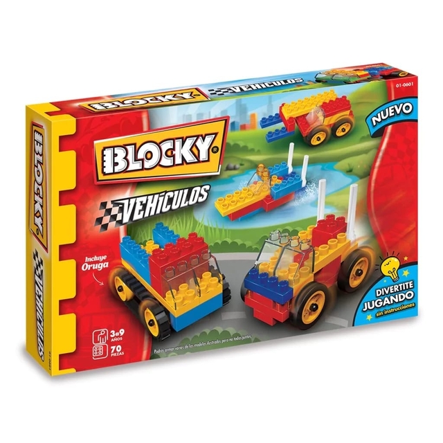 BLOCKY VEHICULOS 70 PIEZAS - Comprar en Komboloi