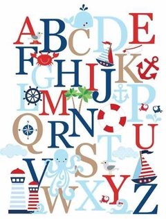 Kit De Vinilo Abecedario Nautico - Mister Vinilikus