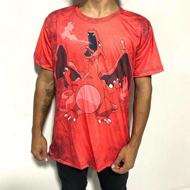 Camisa - pokemon go de fogo charizard - Allmadas