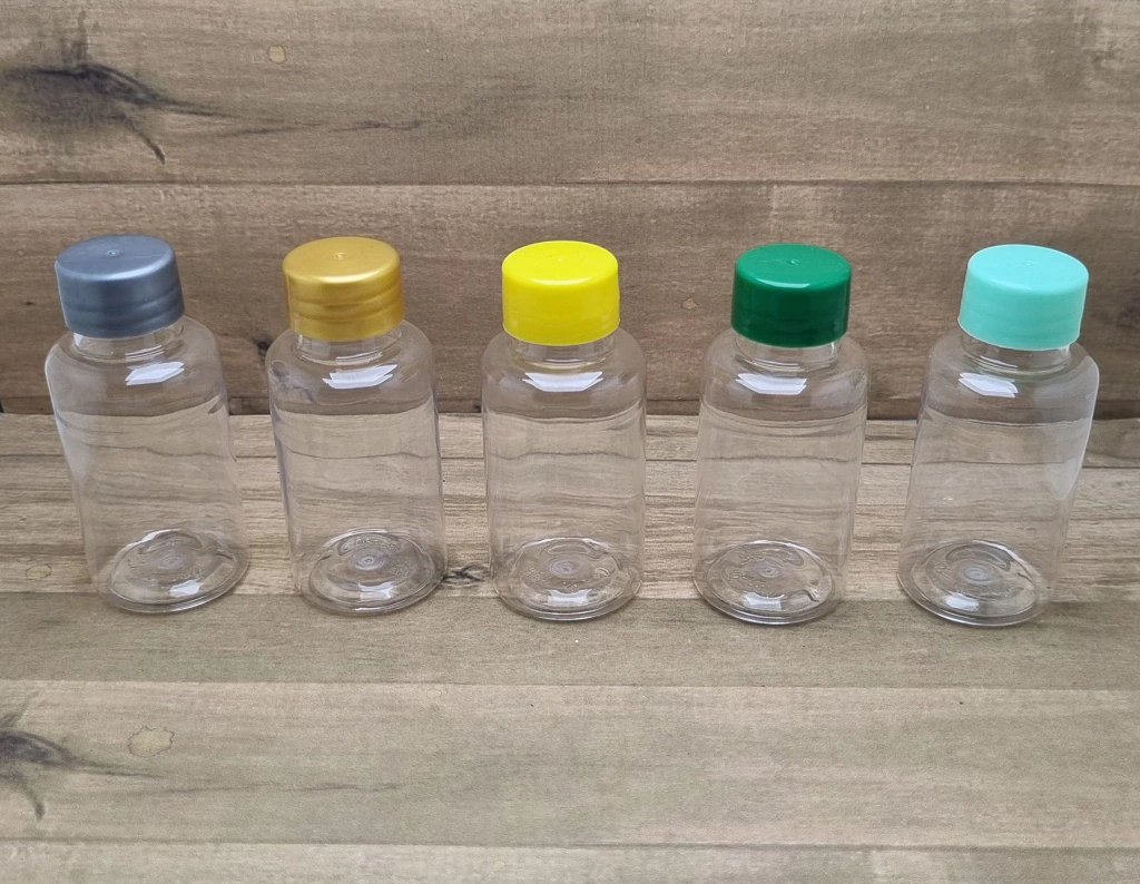 100 Frascos Pet 30 Ml Reto Tampa Rosca Plástica Fechada