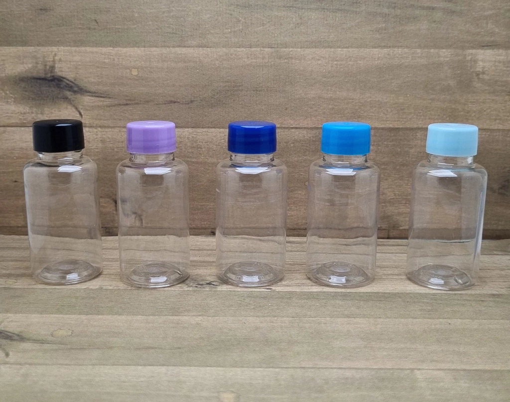 100 Frascos Pet 30 Ml Reto Tampa Rosca Plástica Fechada