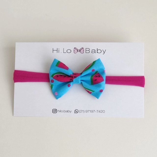 Laço Melancia Turquesa - Comprar em Hilo Baby