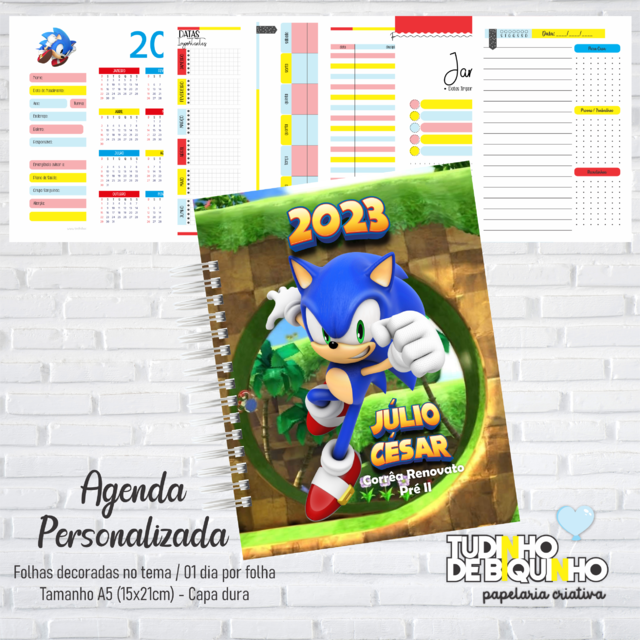 Agenda Escolar - Sonic - Comprar em Tudinho de Biquinho