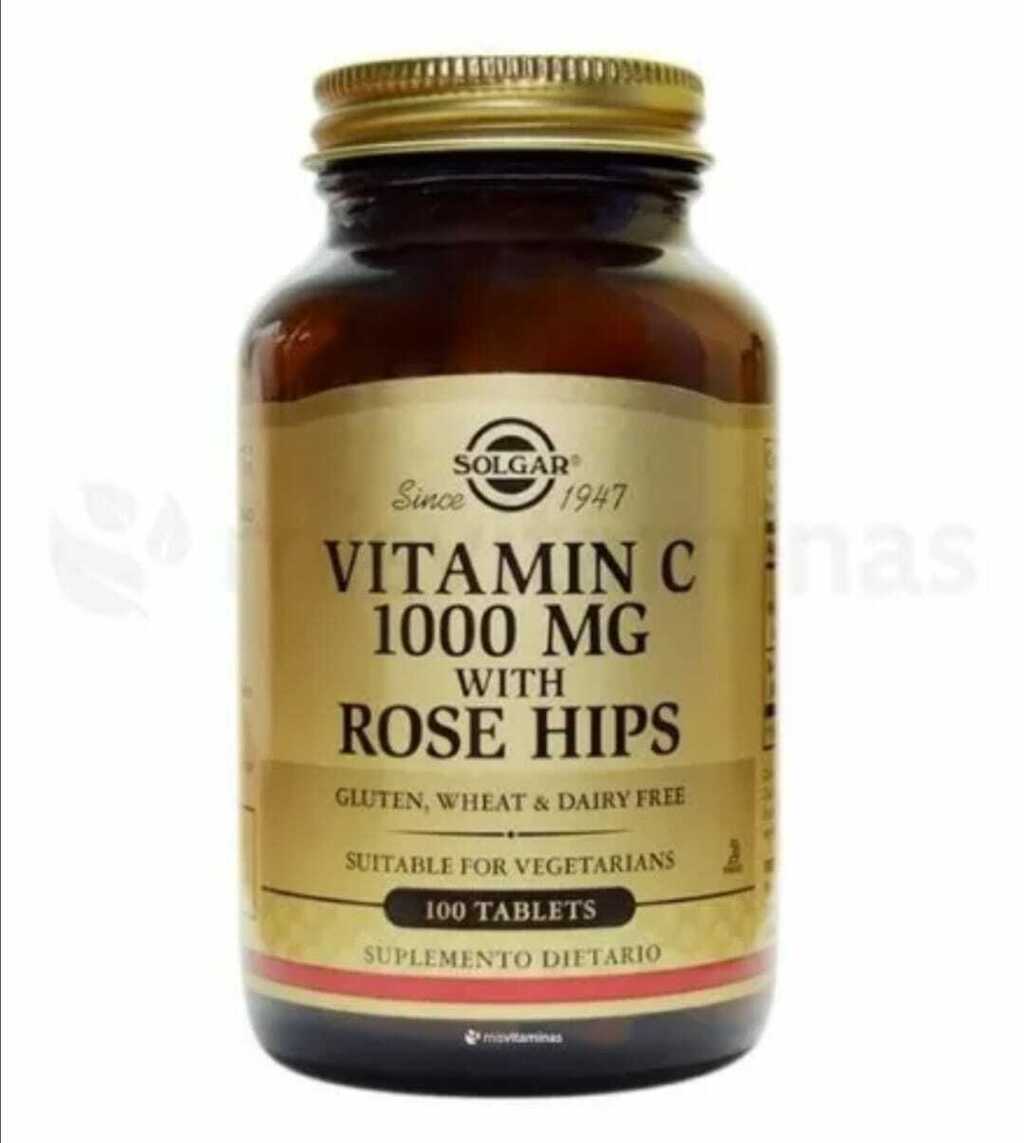 Vitamina C - Solgar - Rose Hips 100 tabletas