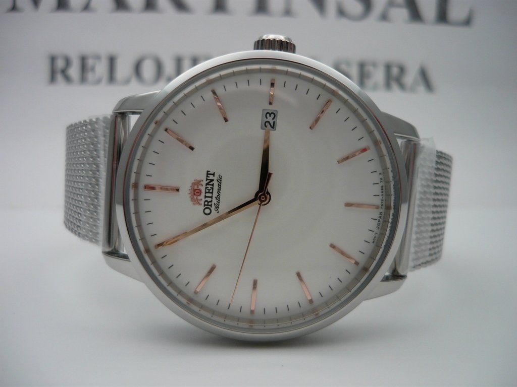 Orient Maestro Clasico Malla Tejida Ra-Ac0e07s Fotos Reales