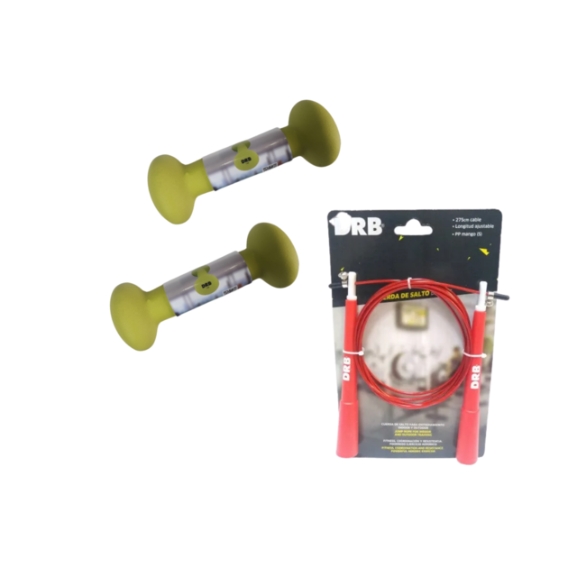 COMBO DRB! DOS MANCUERNAS DRB DUMBBEL + SOGA CABLE