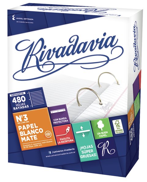Rep. Rivadavia X 480 hojas
