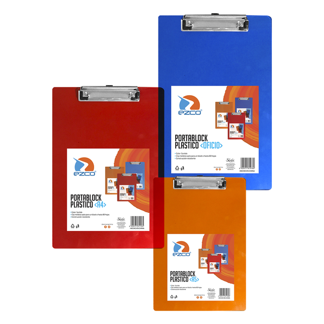 Porta Block Plastico A4 Traslucido