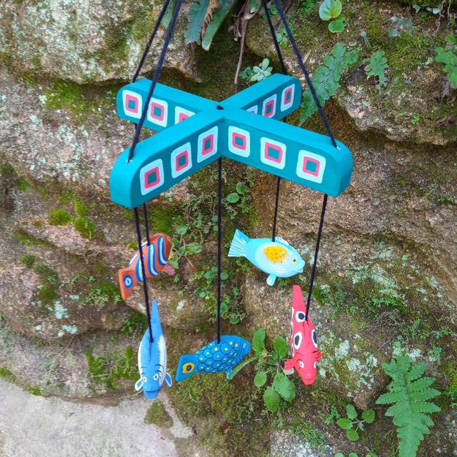 Móbile 5 Peixes Miriti Pa - Comprar em Sambaki Brasil