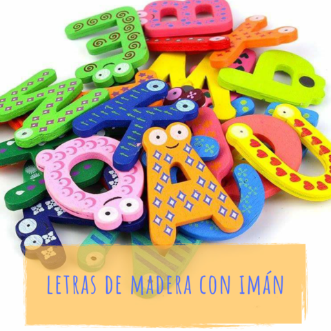 Letras de madera con imán