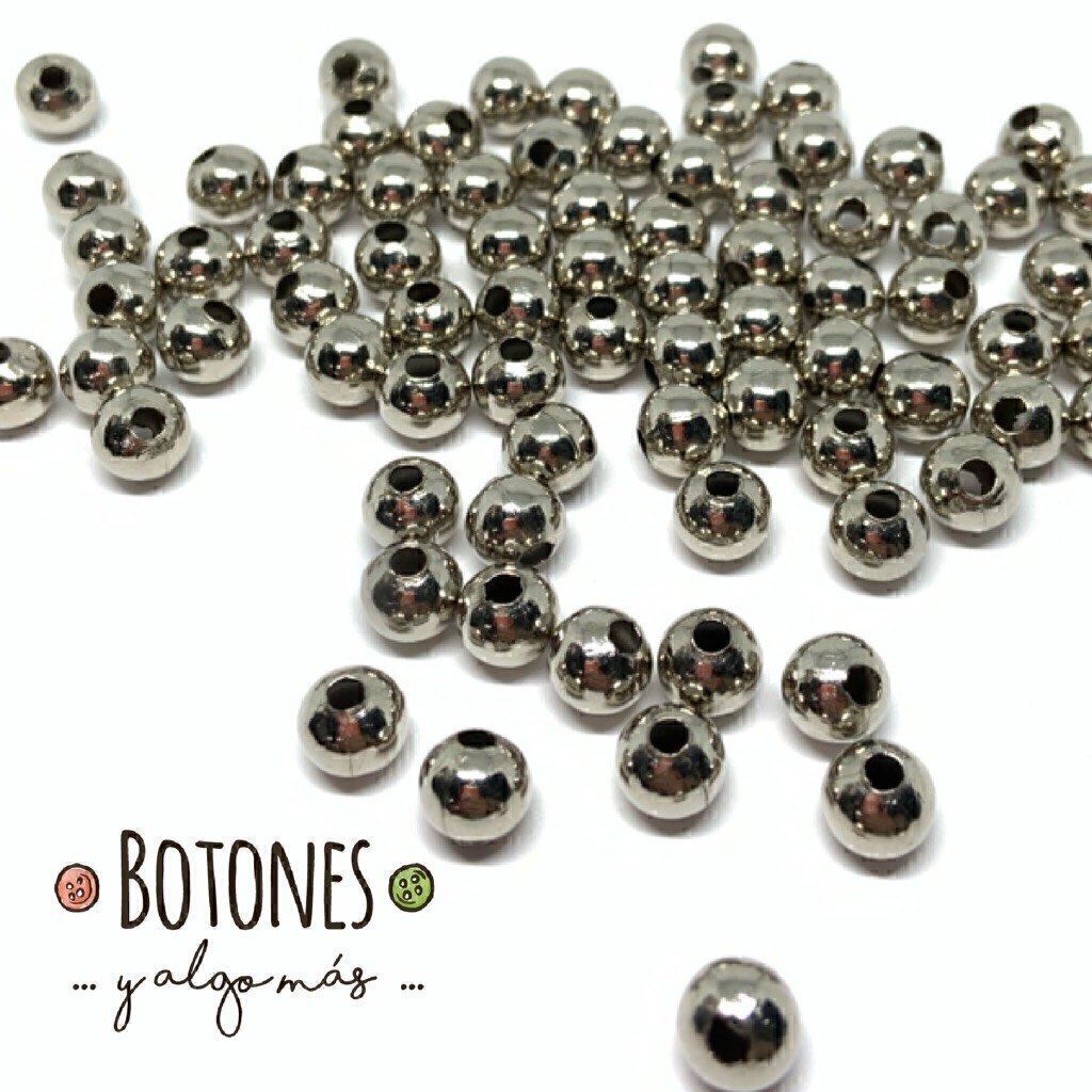BOLITAS DE METAL 8MM - (COD: 474) - Botones y algo mas