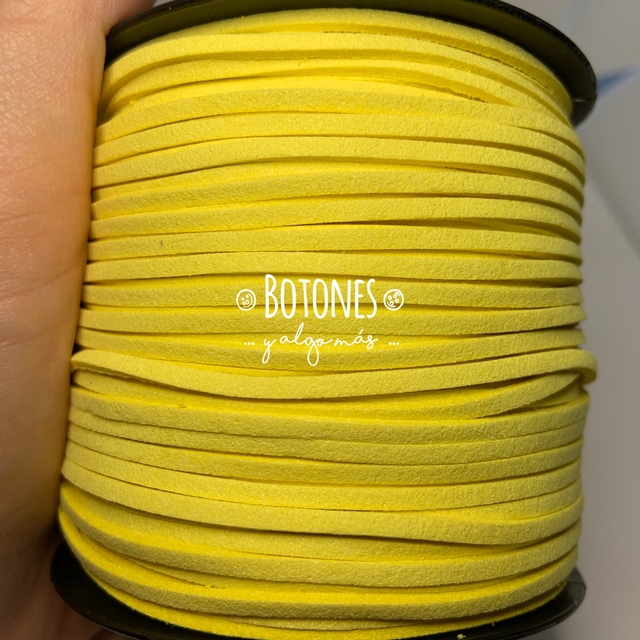 CORDON AMARILLO GAMUZADO 3MM - (COD: 1865)