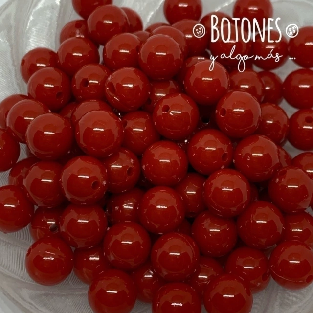 BOLITAS LISAS ROJA -8MM- (COD: 1218)