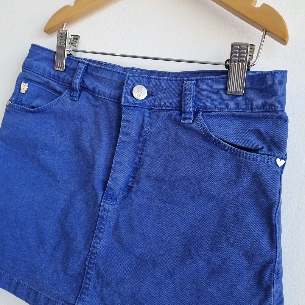 pollera jean azul grisino