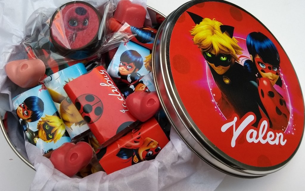 Lata Miraculous Ladybug con Chocolates - Nerdy Planet