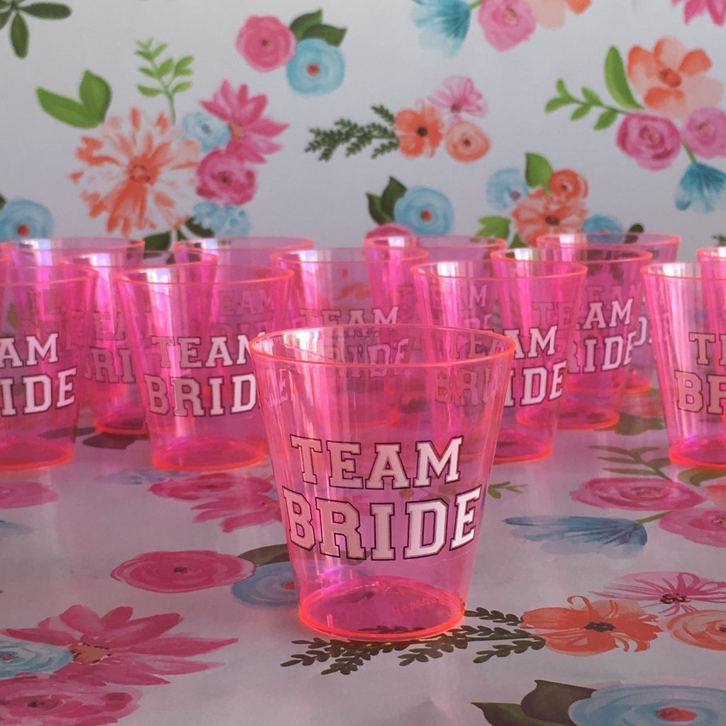 Vaso Team Bride shot - Pack x 10 unidades