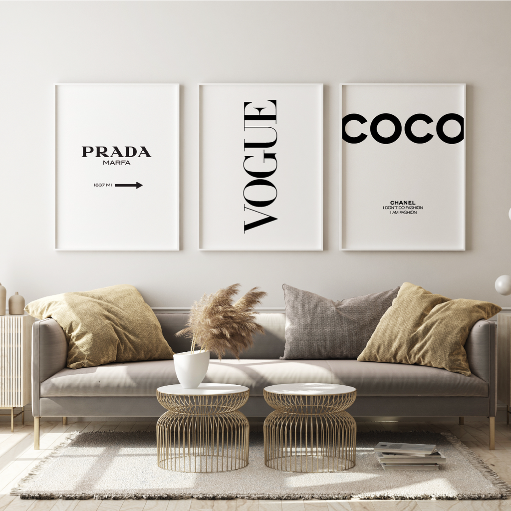 Quadro - PRADA + VOGUE + CHANEL