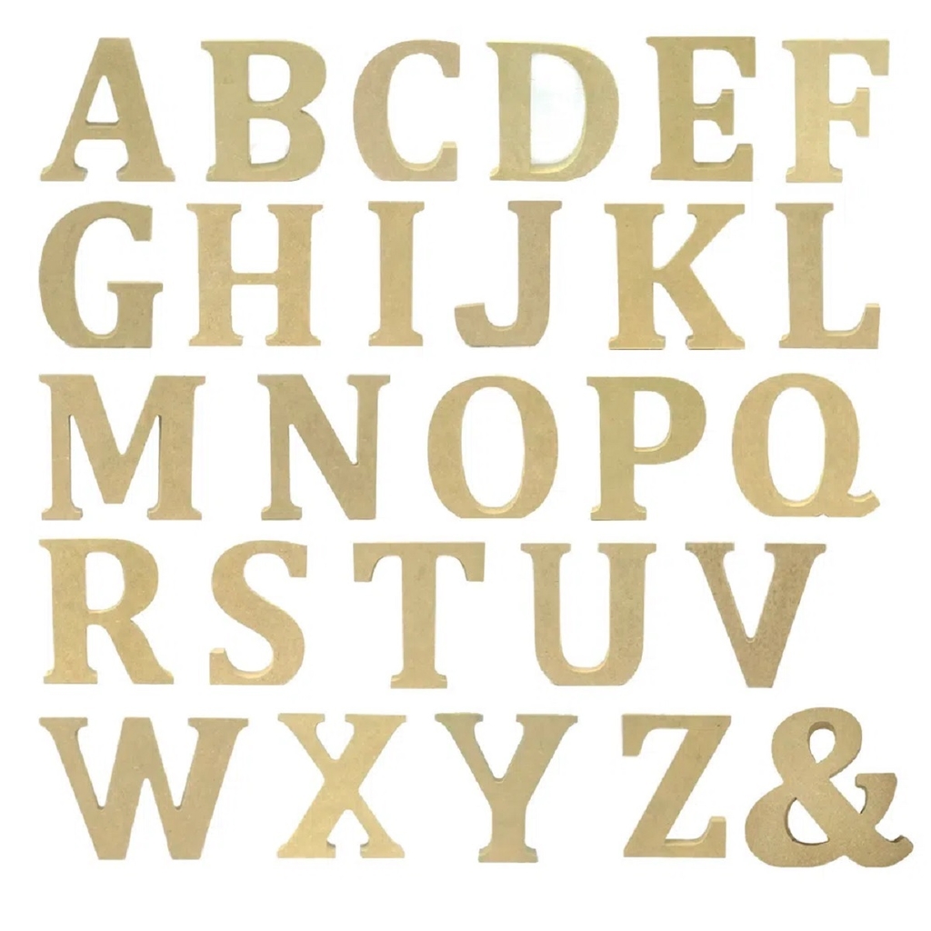 Letras Diversas Forma 40cm Mdf 25mm