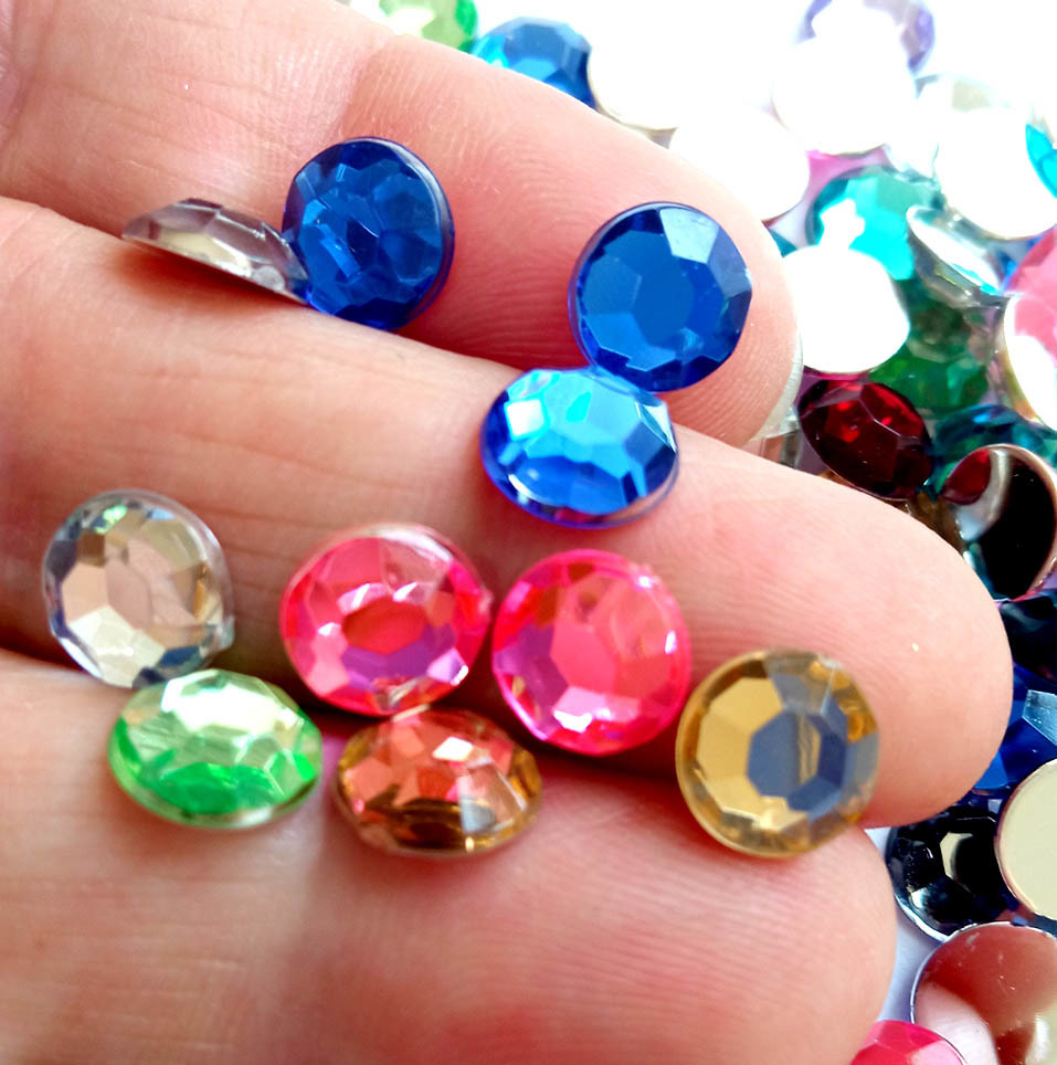 Chaton 8mm Multicolorido para Artesanato Colagem Decoração - Pct 300 ...