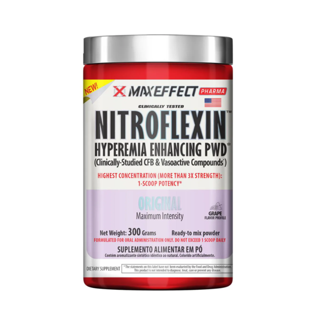 Pré Treino Importado Usa Nitroflexin 300g MaxEffect Uva