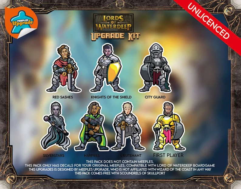 LORDS OF WATERDEEP - Kit de Adesivos - GORILLA 3D