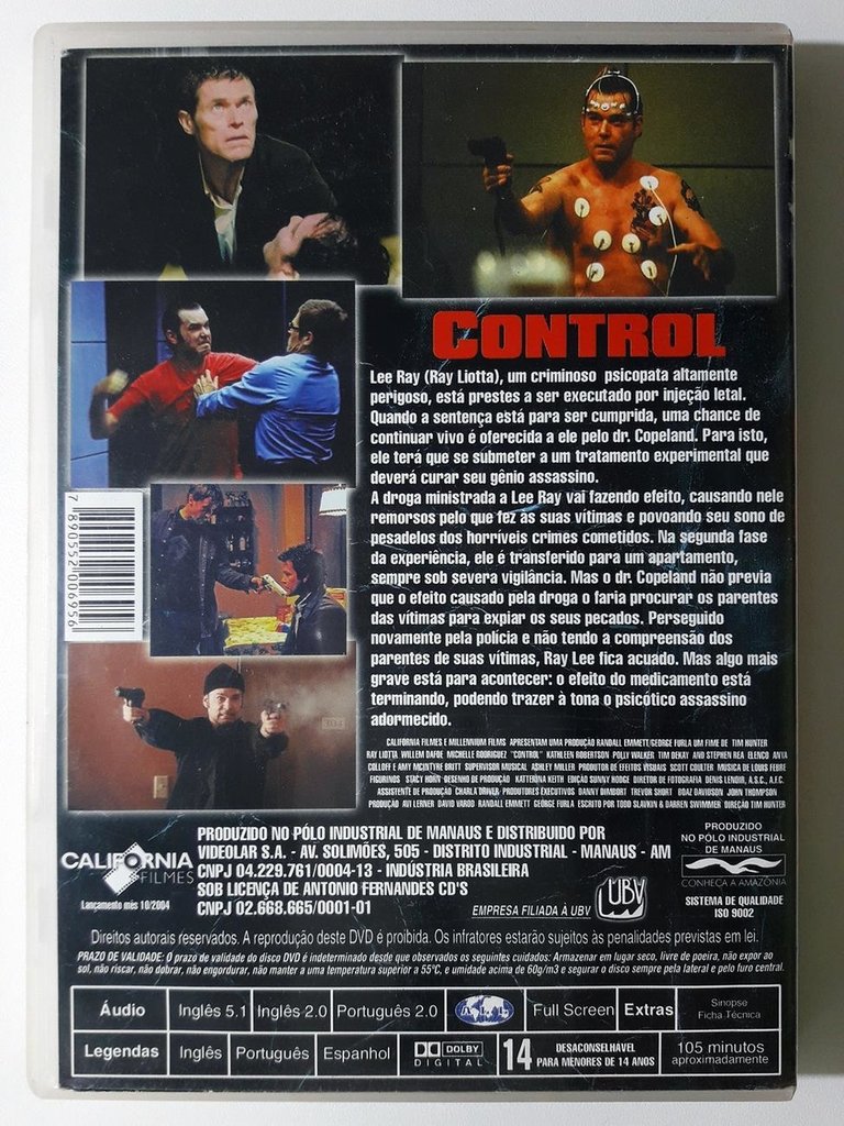 Dvd Control Michelle Rodriguez; ?Ray Liotta?; Willem Dafoe; Dirigido ...