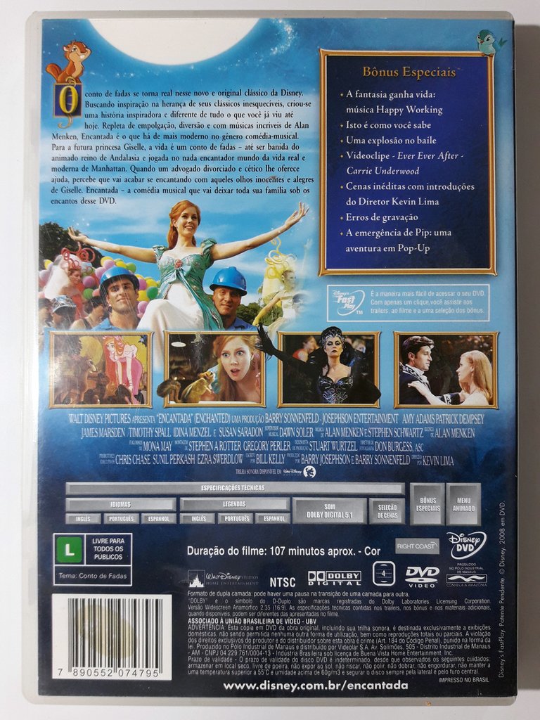 DVD Encantada Original Walt Disney Enchanted