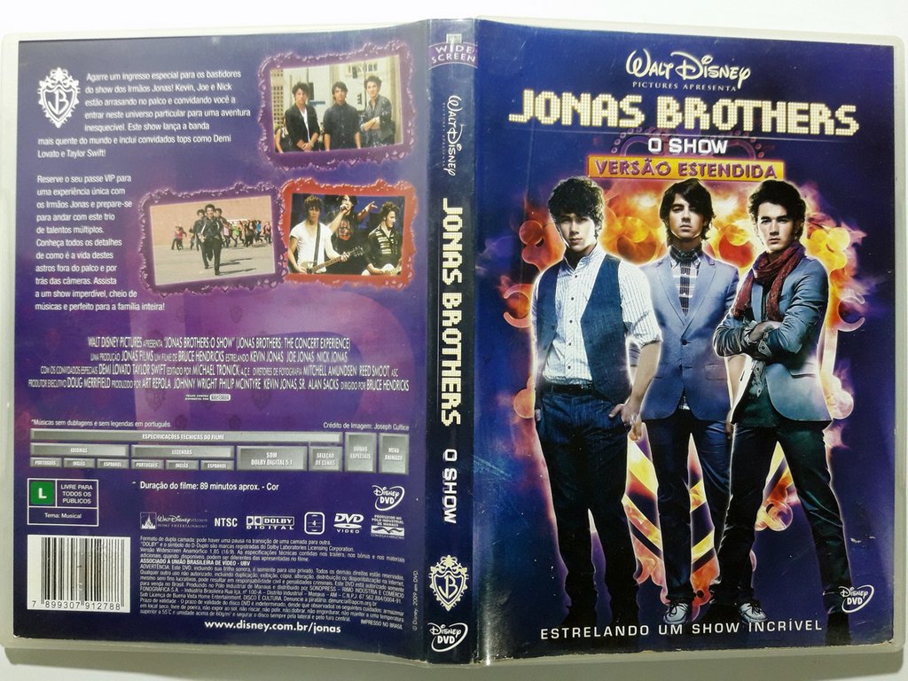 DVD Jonas Brothers O Show Versão Estendida Original