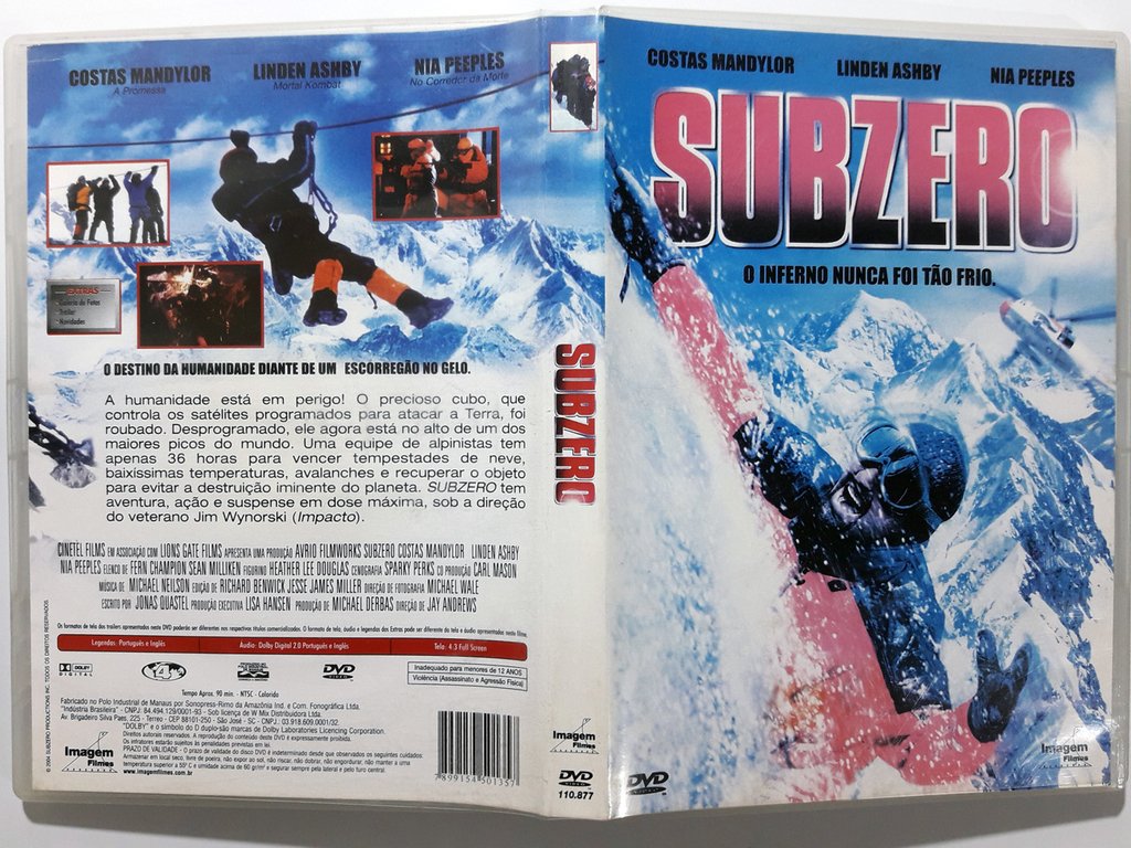 DVD Subzero O Inferno Nunca Foi Tão Frio Costas Mandylor Linden Ashby ...