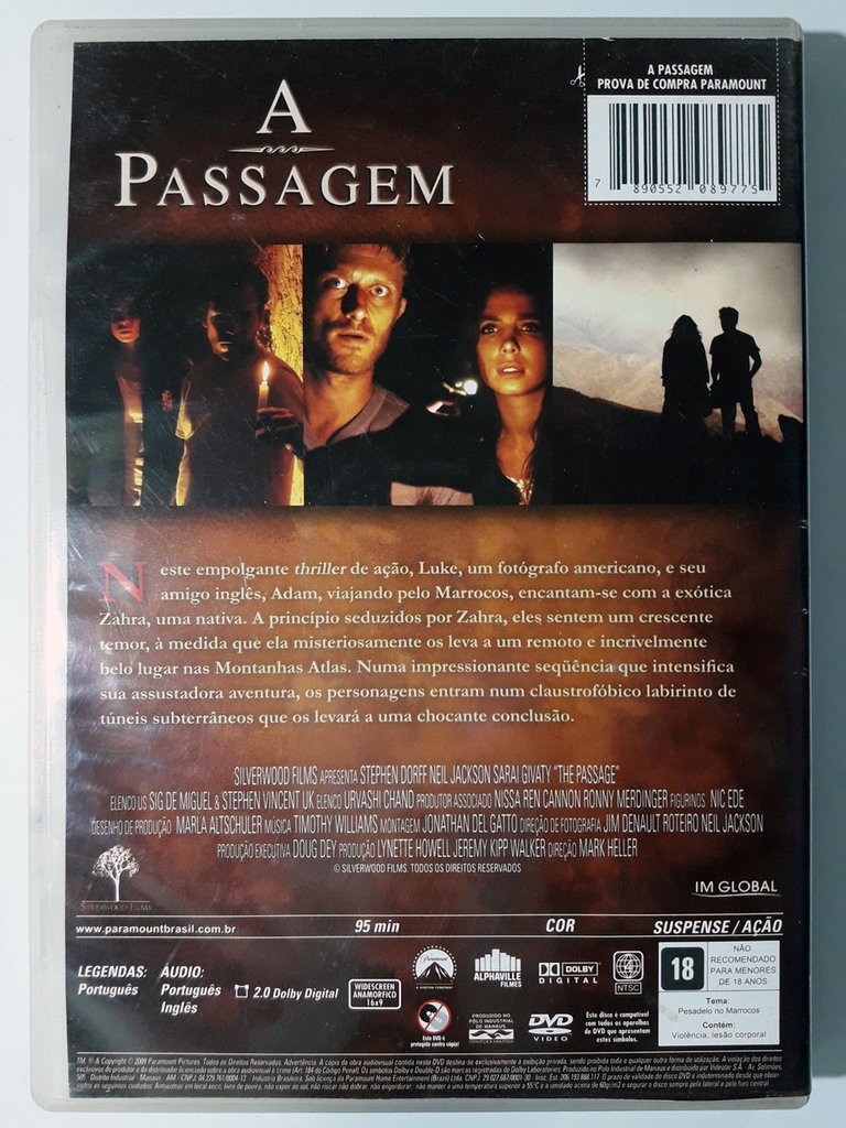 Dvd A Passagem The Passage Sarai Givaty Stephen Dorff Neil Jackson Original