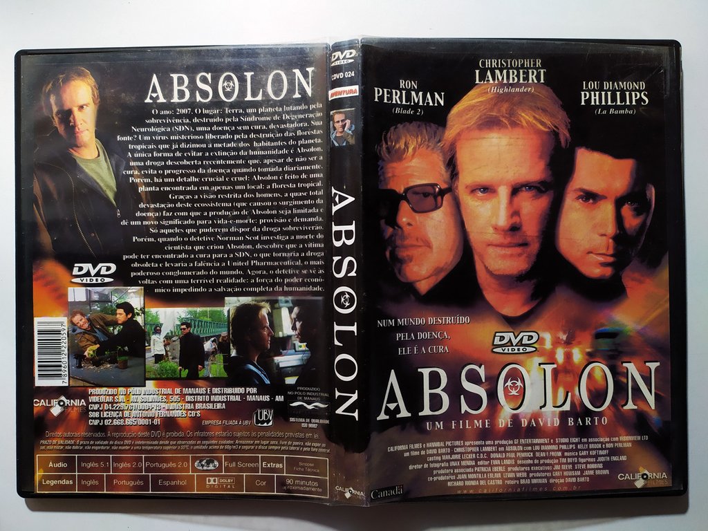 DVD Absolon Christopher Lambert Ron Perlman David Barto Original