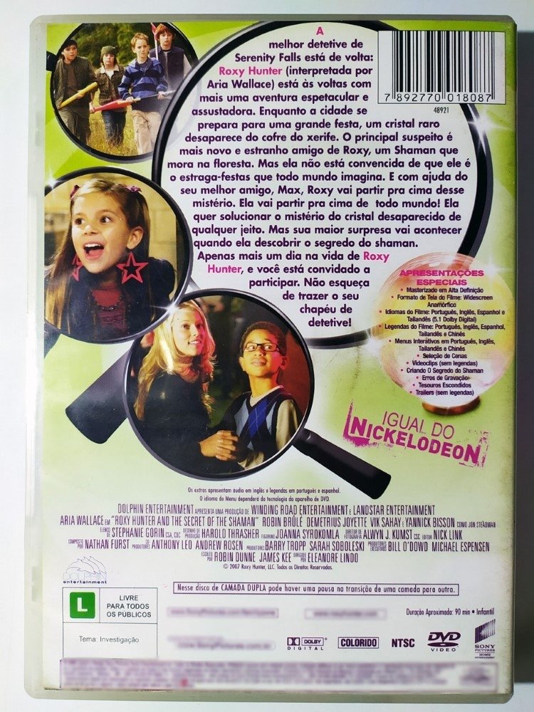 DVD Roxy Hunter E O Segredo Do Shaman Aria Wallace Original Eleanore Lindo