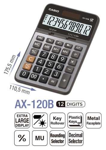 Calculadora De Oficina Casio Ax-120b
