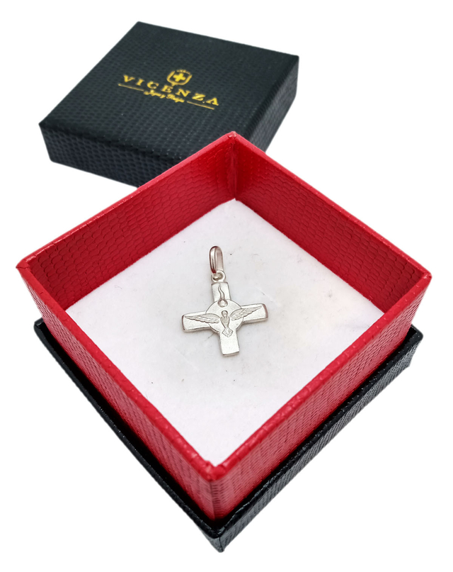 Cruz Espíritu Santo - Plata Blanca 925 - 20mm