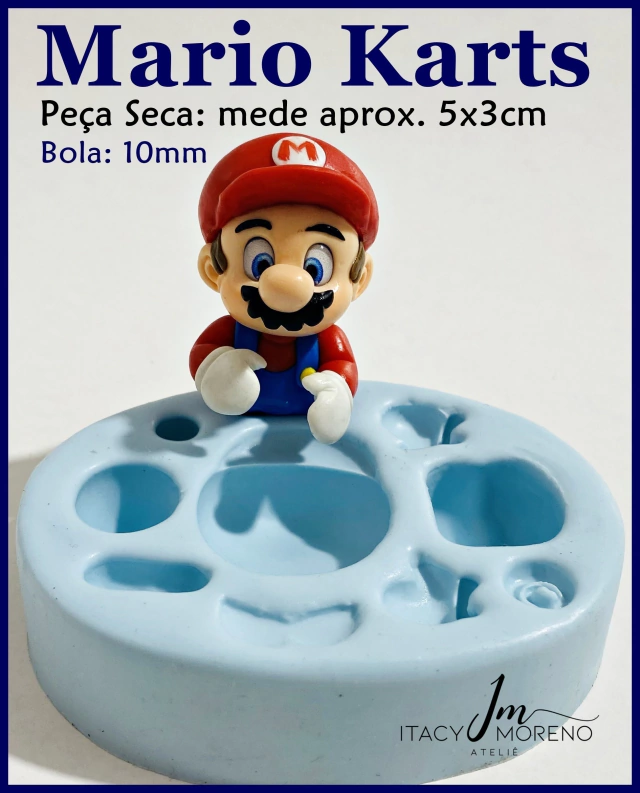Molde Mario Karts - 5x3cm - Coleção Itacy Moreno