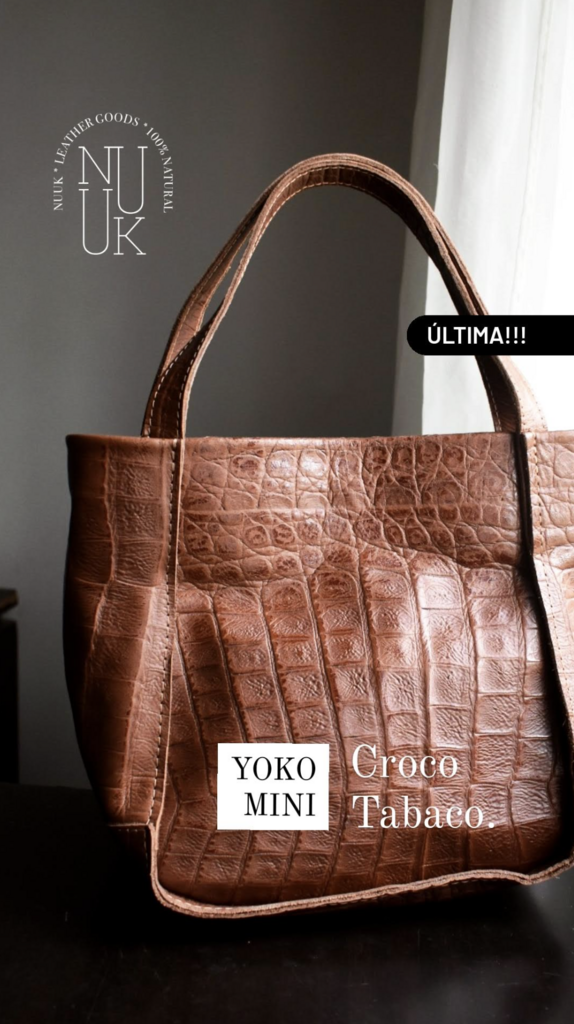 YOKO MINI CROCO TABACO - NUUK CARTERAS DE CUERO