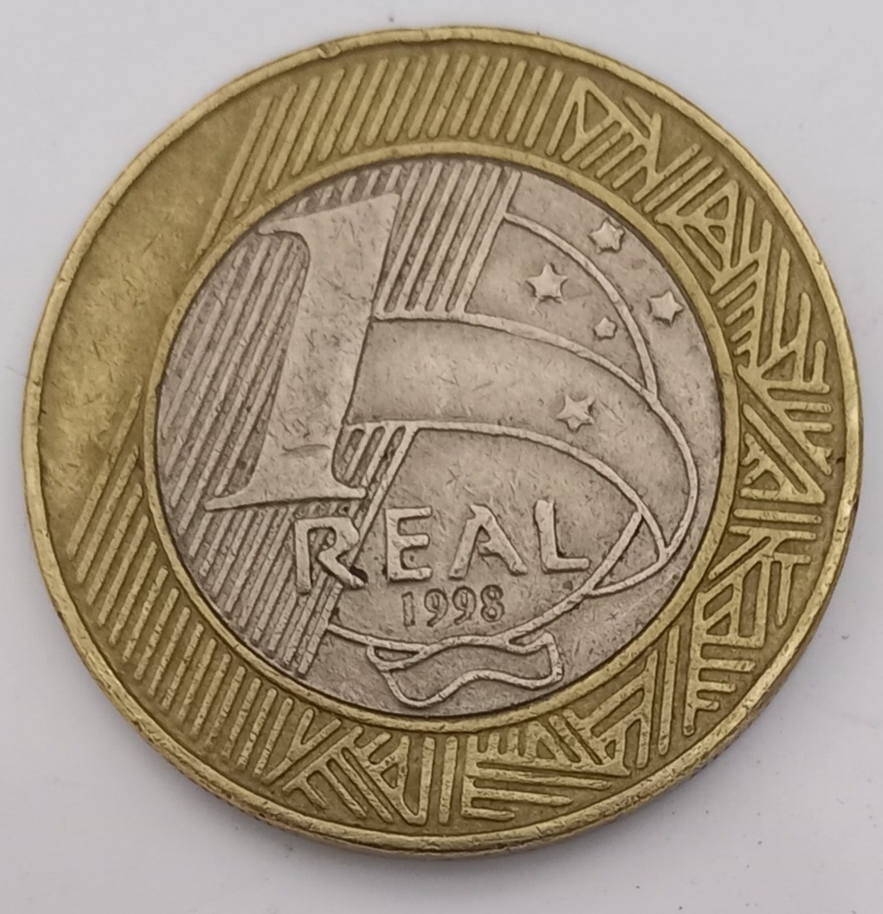Lote 2 Moedas - 1 Real 1998 + 50 centavos real 1998