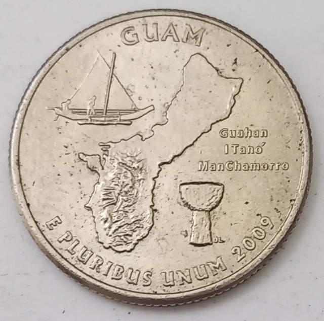 USA Quarter dólar, 2009 - Guam - Coleção Estados Americanos