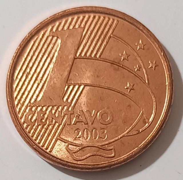 Moeda de 1 Centavo Real 2003 - Moedas e Cédulas